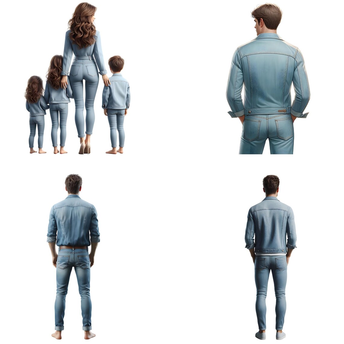 15 Watercolor Family Clipart Bundle, Girls and Boys Clipart, Father ...