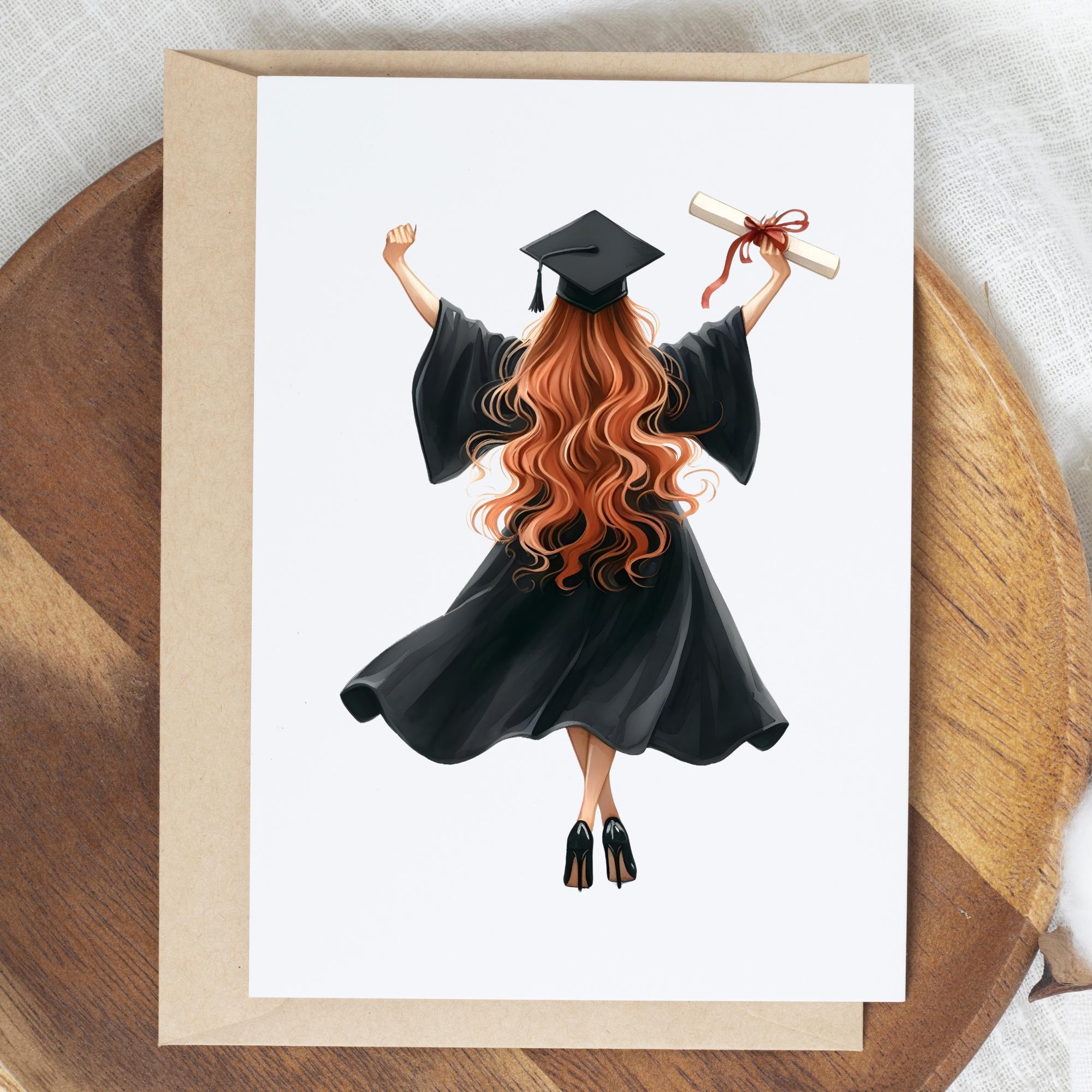 25 Graduation Girl Clipart Bundle, Graduation Clipart, Student Grad ...