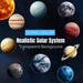 Realistic Solar System Clipart, Planets Clipart, Space Illustration, 10 ...