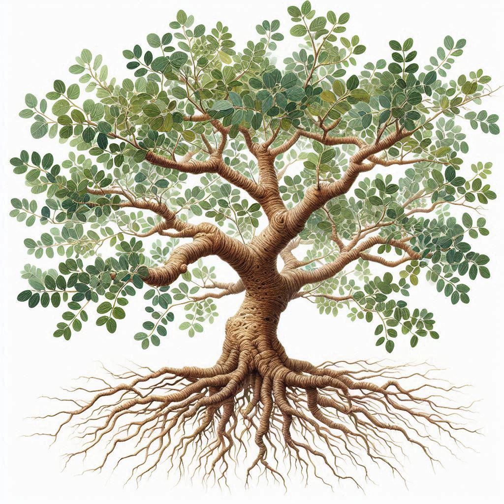 10 Old Tree Clipart, Tree With Roots Clipart, Watercolor Intricate Tree ...