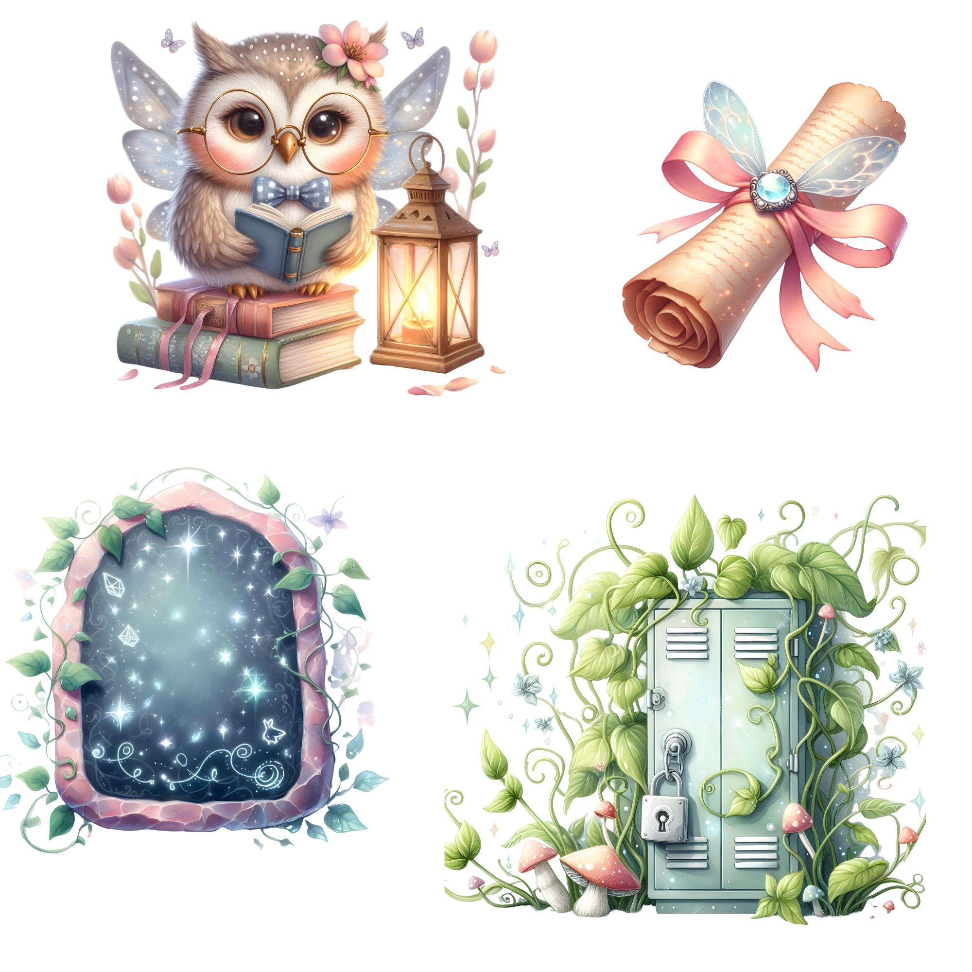 Fairy School Clipart, Magical Garden Fairies Clipart, Cute Nature ...