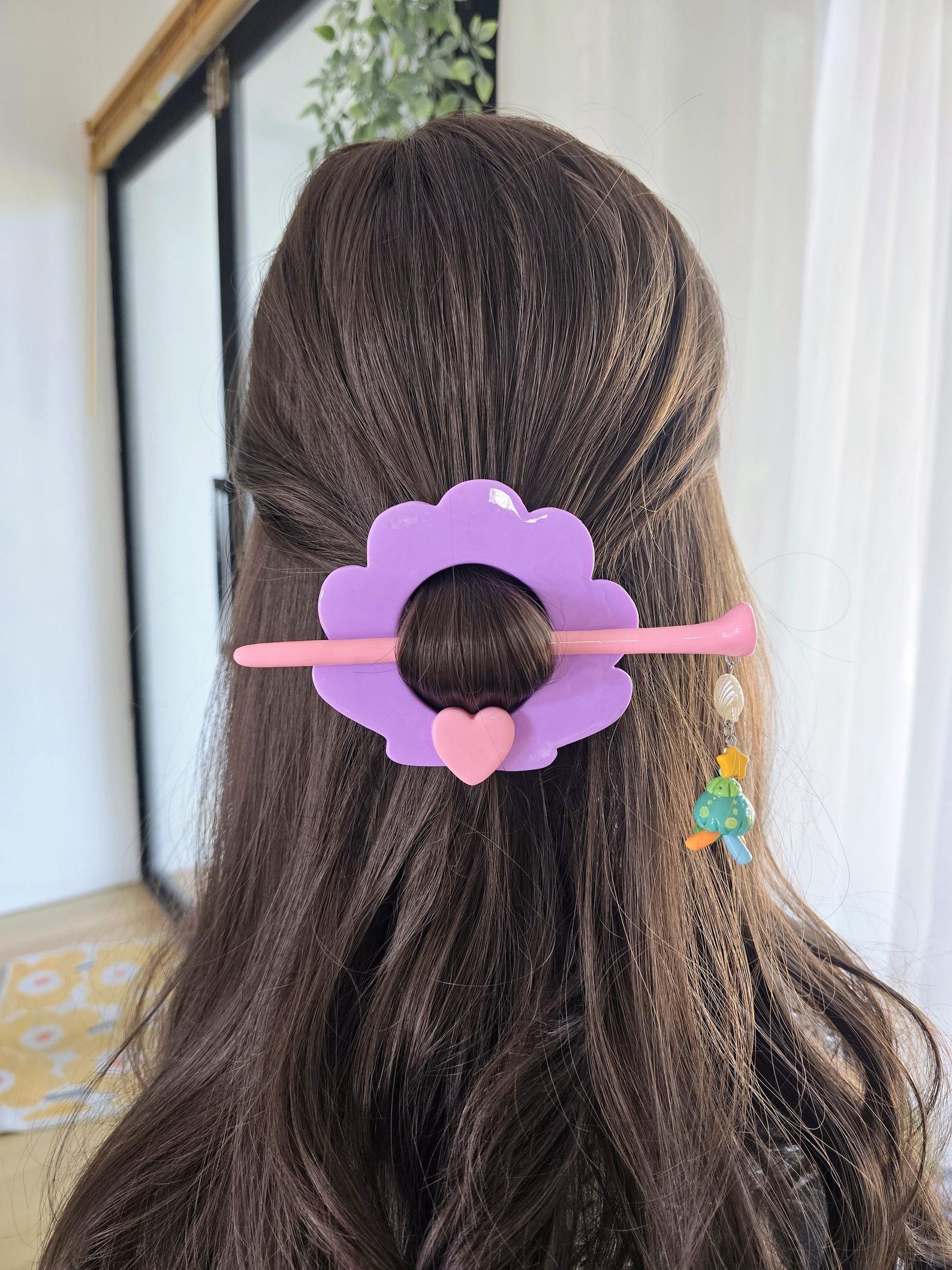 Mermaid Hair Pin – Kawaii Pastel Hair Stick With Heart & Ocean Charms ...