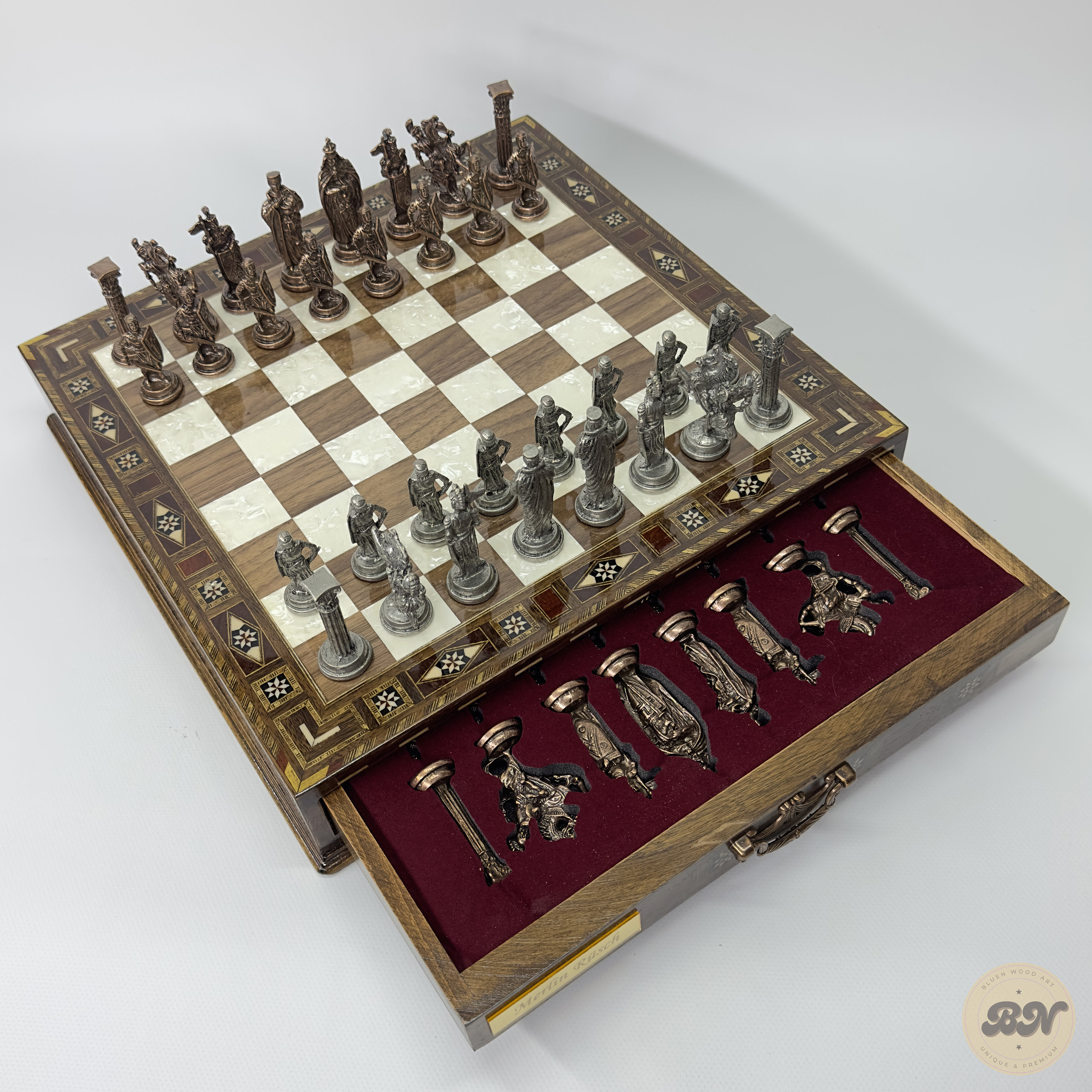 Wooden Handmade Chess Set Personalized Wooden Chess Board With - Etsy
