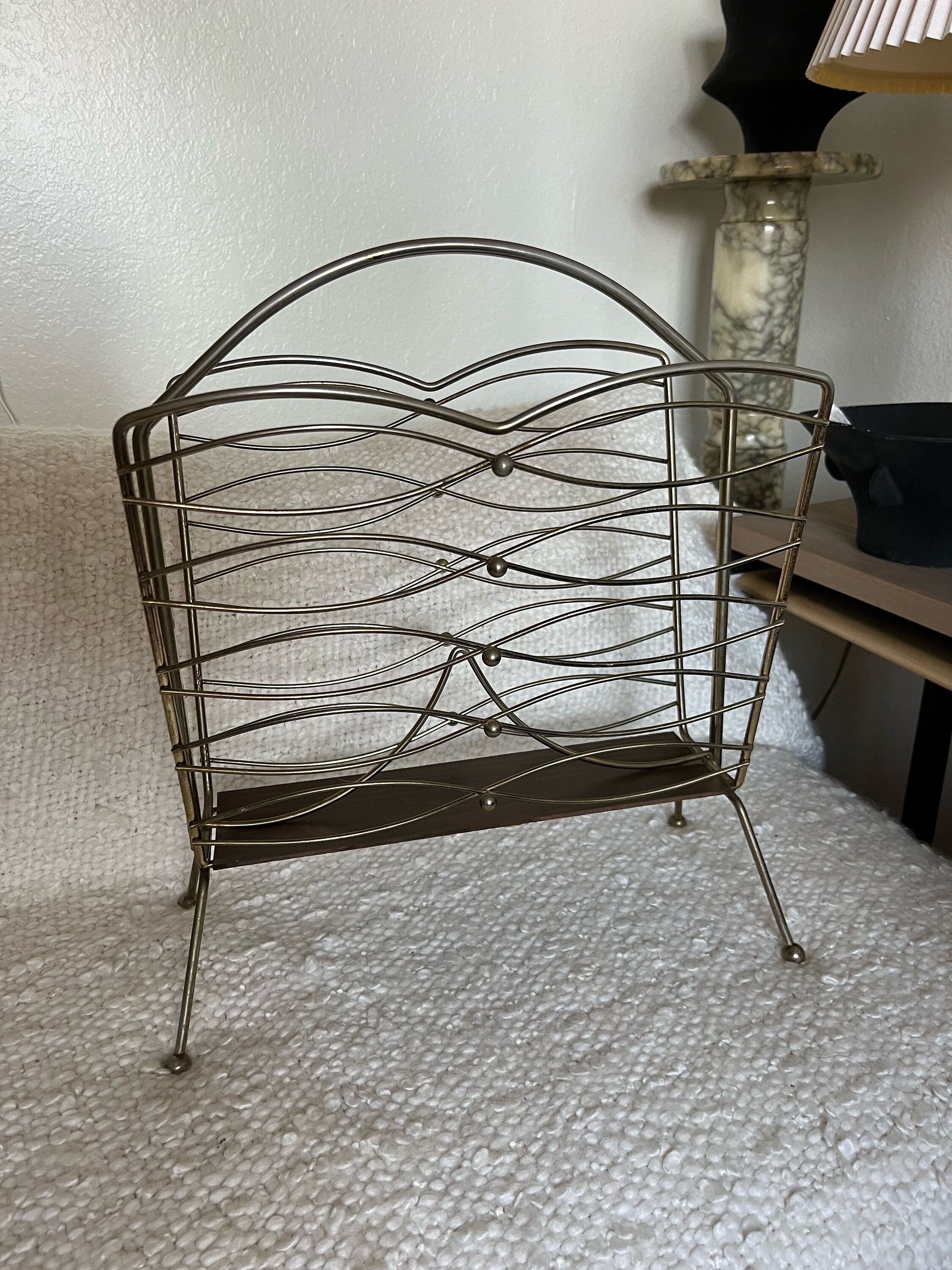 Vintage MCM Magazine Rack/records Holder - Etsy