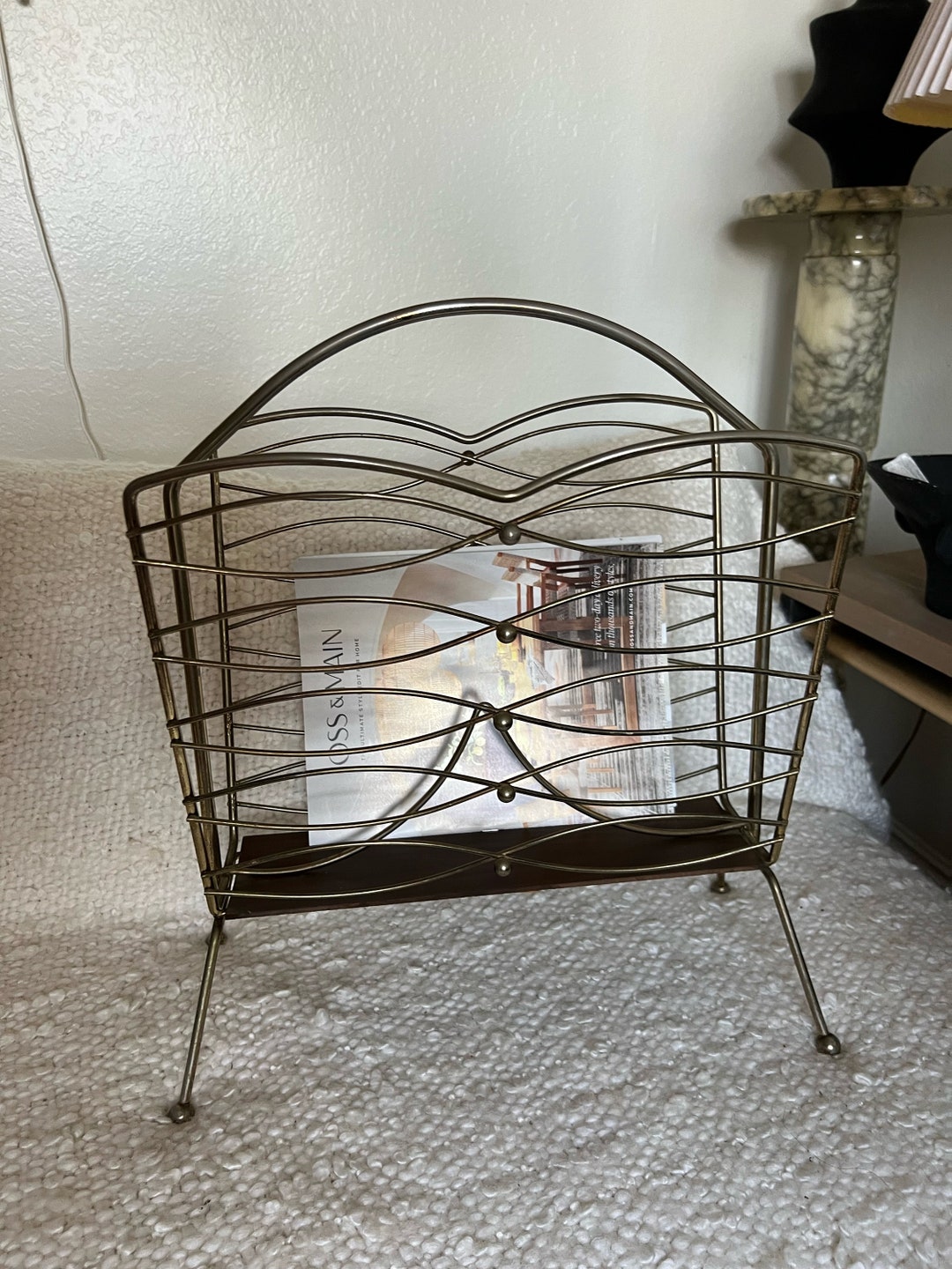 Vintage MCM Magazine Rack/records Holder - Etsy