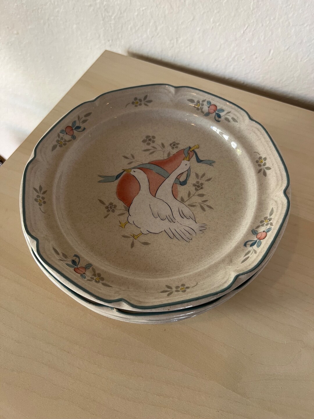 Vintage England Geese Small Plates (set of 6) - Etsy