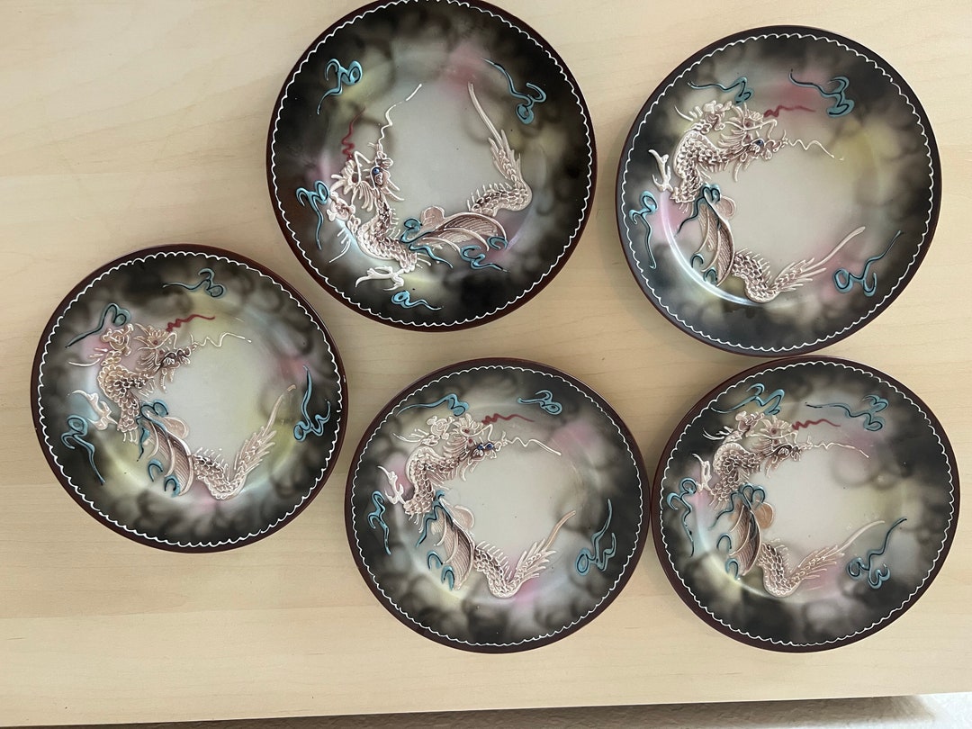 Vintage Dragonware Saucers or Small Plates (set of 5) - Etsy