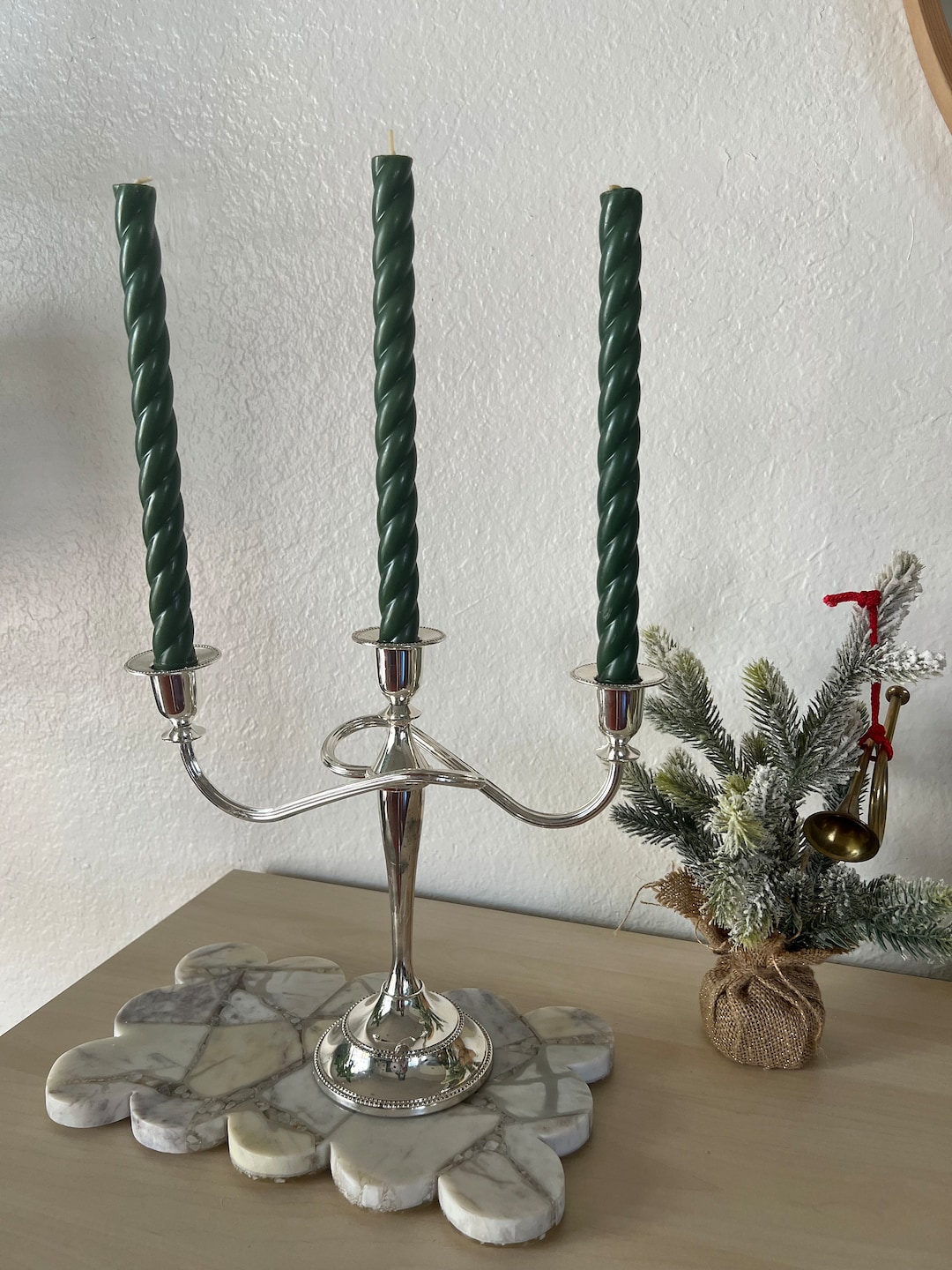 Twisted Arm Candelabra With 3 Candlestick Holders - Etsy