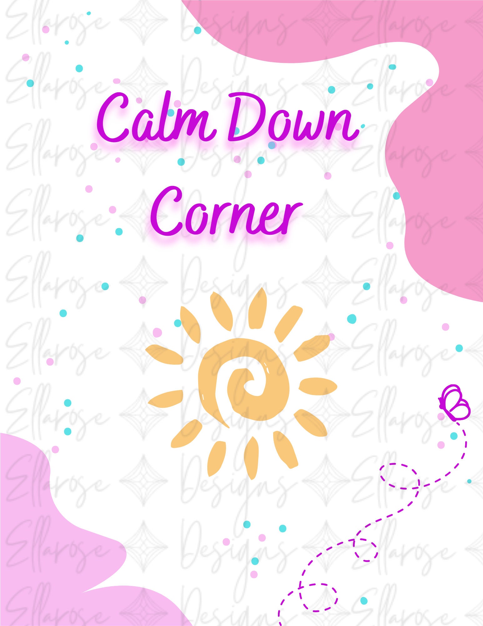 Calm Down Corner Printable - Etsy