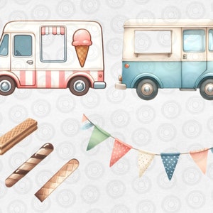 Tasty Ice Cream Clipart Bundle, Ice Cream Builder DIY, Popsicle PNG ...