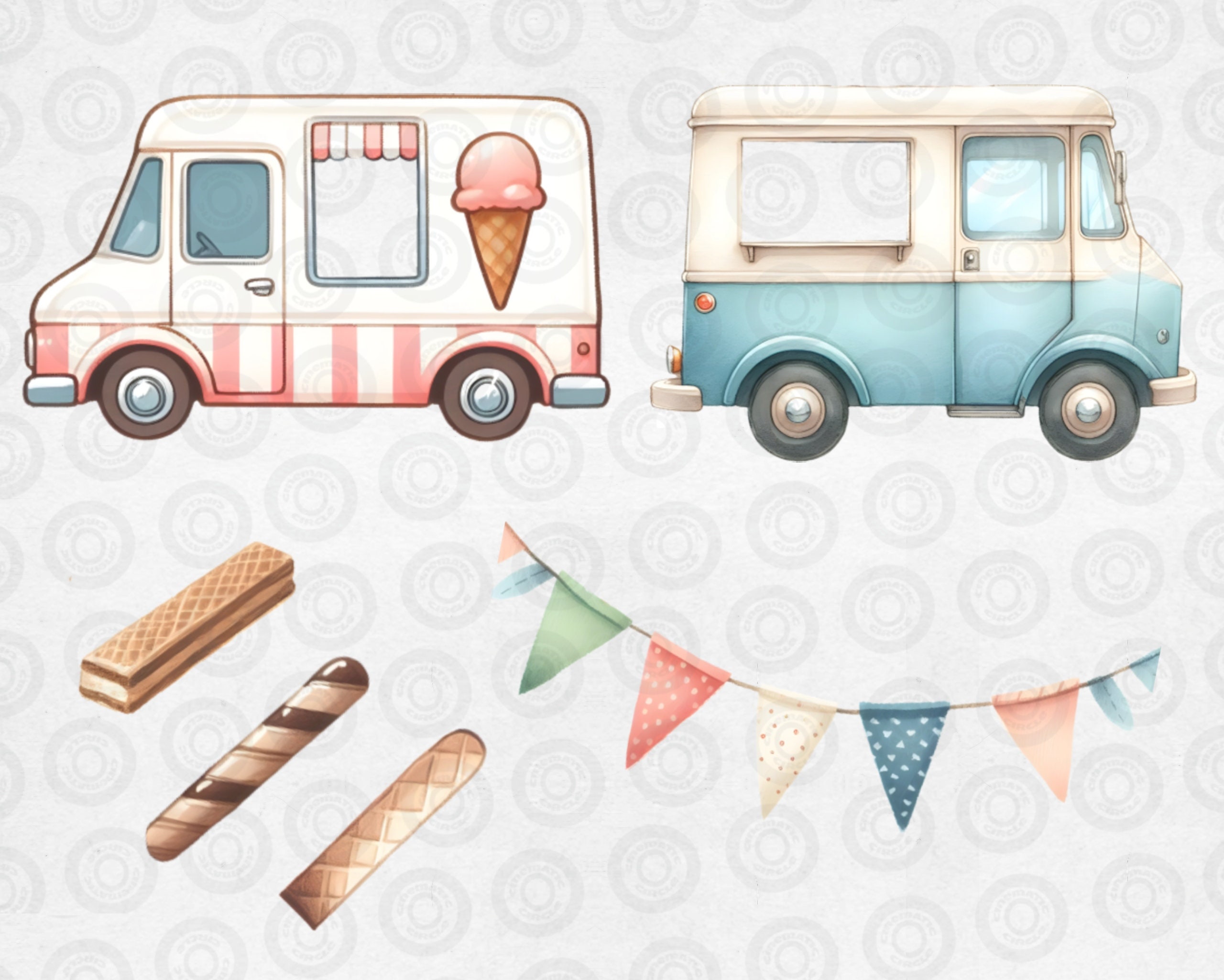 Tasty Ice Cream Clipart Bundle, Ice Cream Builder DIY, Popsicle PNG ...