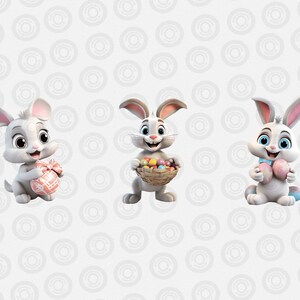 Cute Easter Bunny Clipart, Easter Clipart Bundle, Bunnies Clipart ...