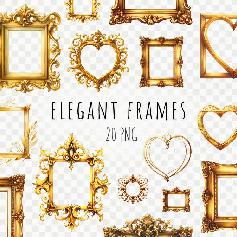 Gold Frames Aesthetic - Etsy