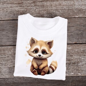Watercolor Cute Racoon Clipart Bundle, Racoon PNG & SVG, Baby Animal ...
