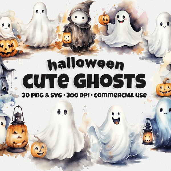 Cute Ghost Png - Etsy
