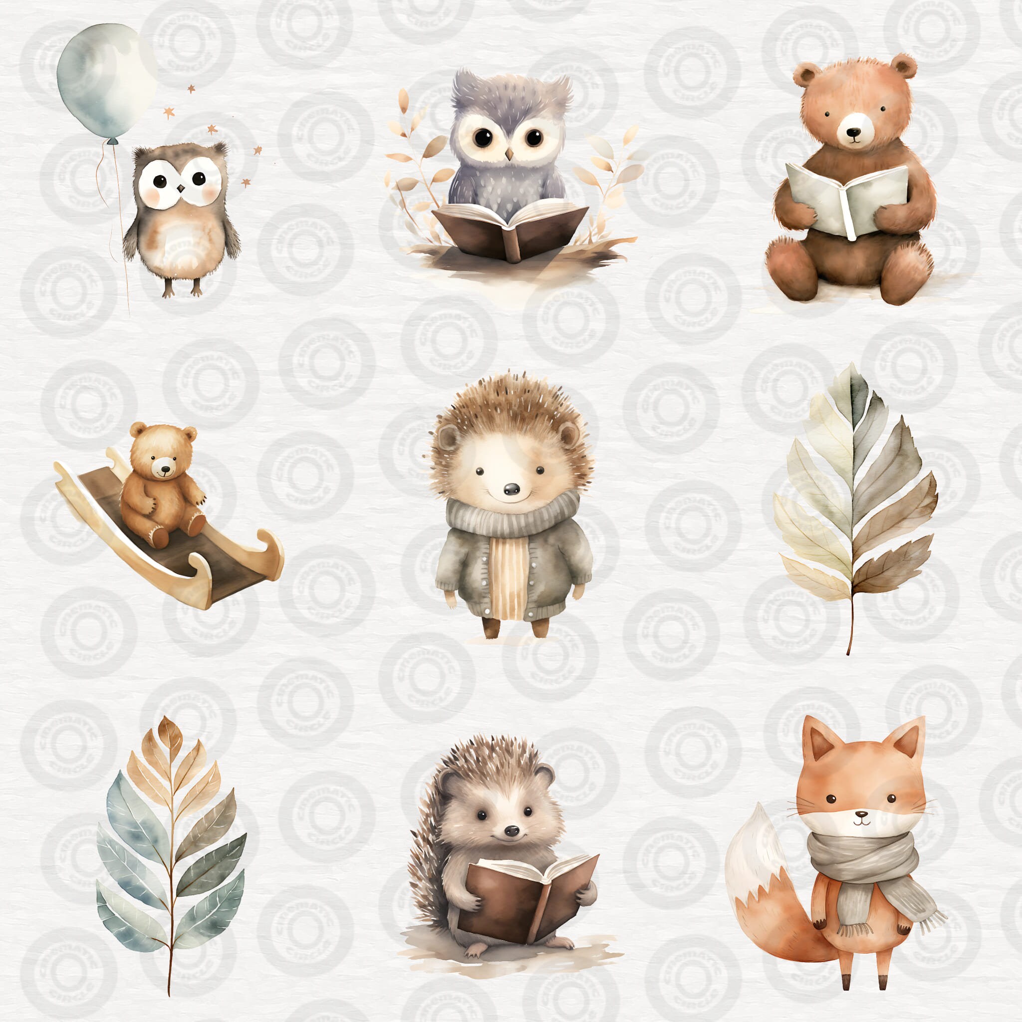 Forest Friends Clipart Bundle Watercolor Woodland Animals - Etsy Australia
