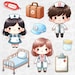 Doctor's Visit Clipart Bundle, Hospital PNG Set, Medical Clipart ...