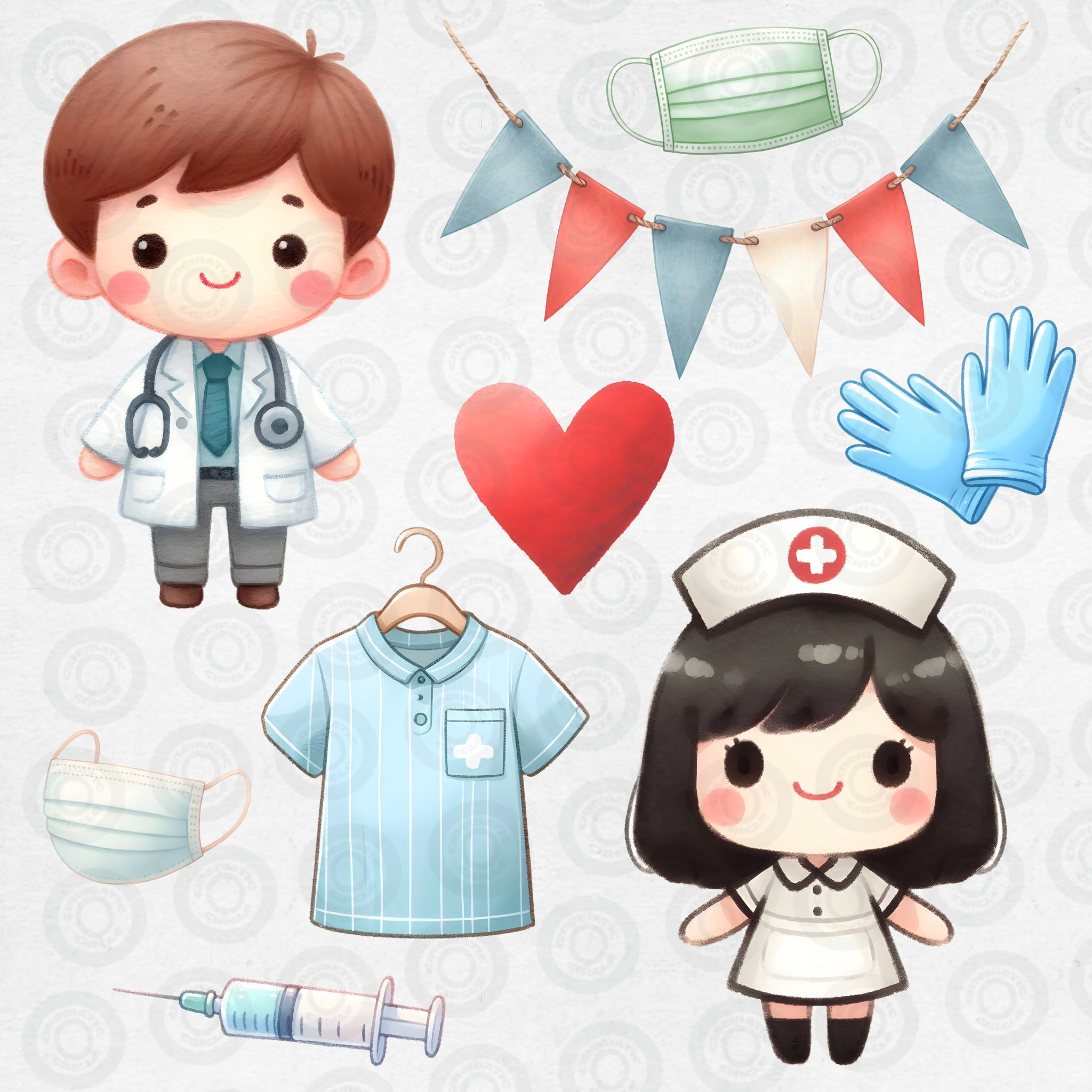 Doctor's Visit Clipart Bundle, Hospital PNG Set, Medical Clipart ...