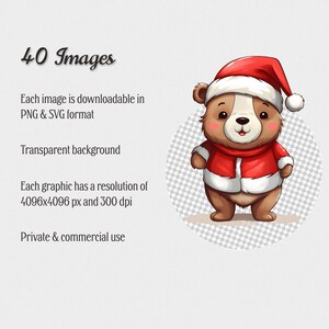 Christmas Clipart Bundle, Cartoon Bundle, Cute Character, Santa, Cute ...