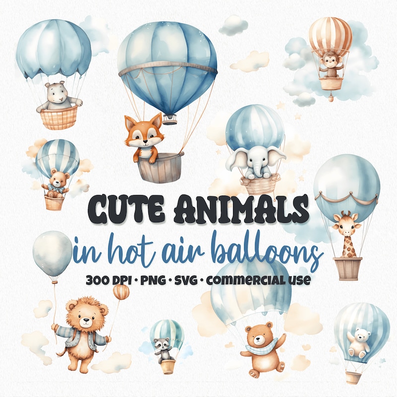 Air Balloon Clip Art - Etsy