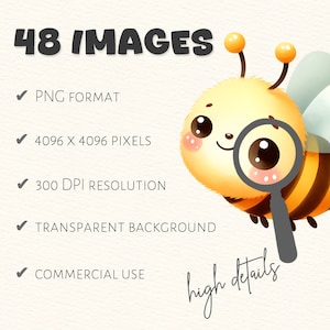 Honey Bee Clipart Bundle, Watercolor Bees Clip Art, Cute Bumblebee PNG ...