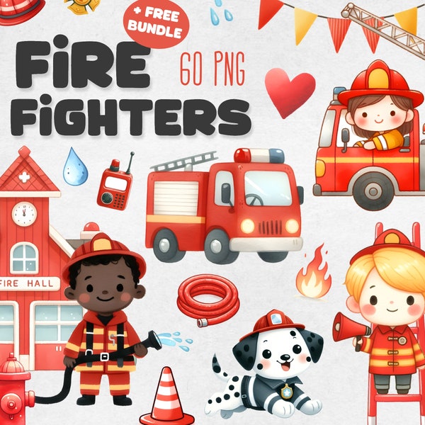 Firefighter Cartoons - Etsy