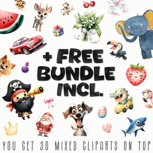 DIY Christmas Tree Clipart Bundle, Pine Tree PNG, Watercolor Winter ...