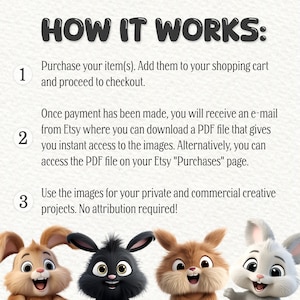 Sweet Bunnies Clipart Bundle, Cute Baby Bunny, Rabbit PNG Set, Easter ...