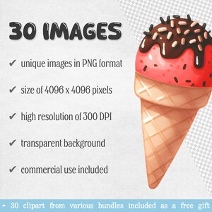 Tasty Ice Cream Clipart Bundle, Ice Cream Builder DIY, Popsicle PNG ...
