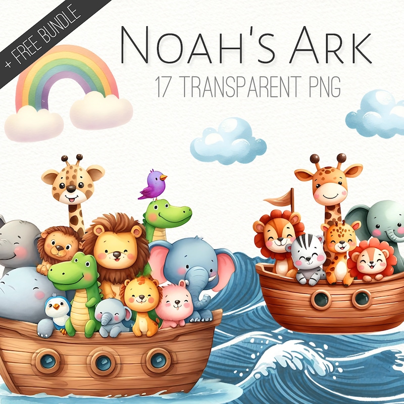 Noahs Ark Clipart - Etsy