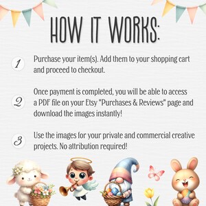 Happy Easter Clipart Bundle, Cute Easter Bunny, Chick, Lamb, Easter Egg ...