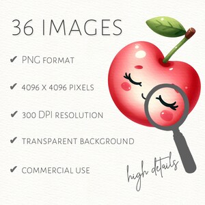 Happy Fruits Clipart Bundle, Cute Food PNG, Watercolor Summer, Kawaii ...