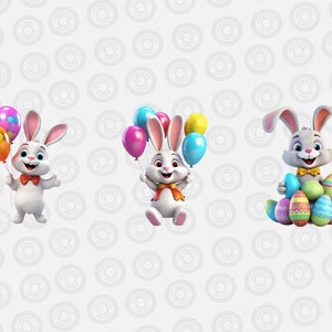 Cute Easter Bunny Clipart, Easter Clipart Bundle, Bunnies Clipart ...