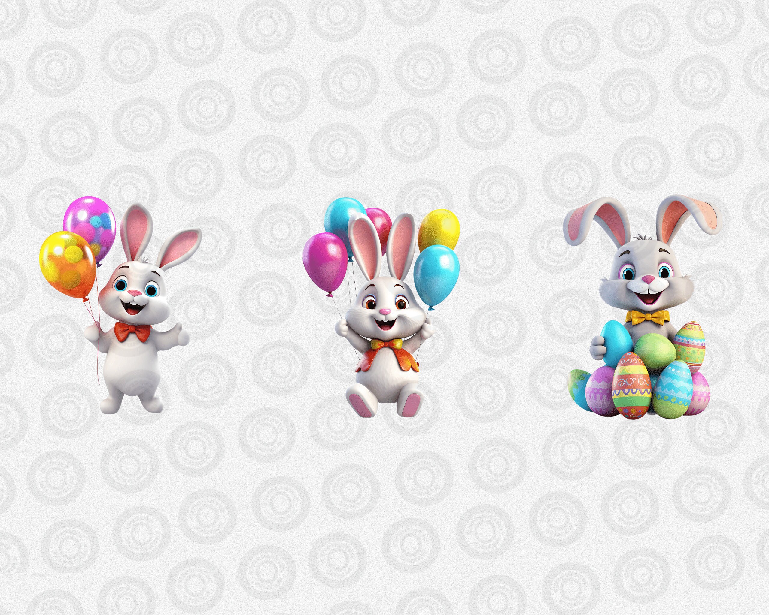 Cute Easter Bunny Clipart, Easter Clipart Bundle, Bunnies Clipart ...