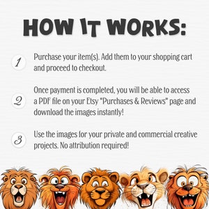 Funny and Crazy Lion Clipart Bundle, Lions PNG, Watercolor Lioness ...