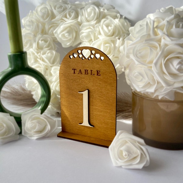Table Numbers Wooden - Etsy