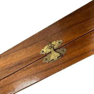 Vintage Hand Crafted Wooden Pool Cue Box With Brass Piano Hinge ...