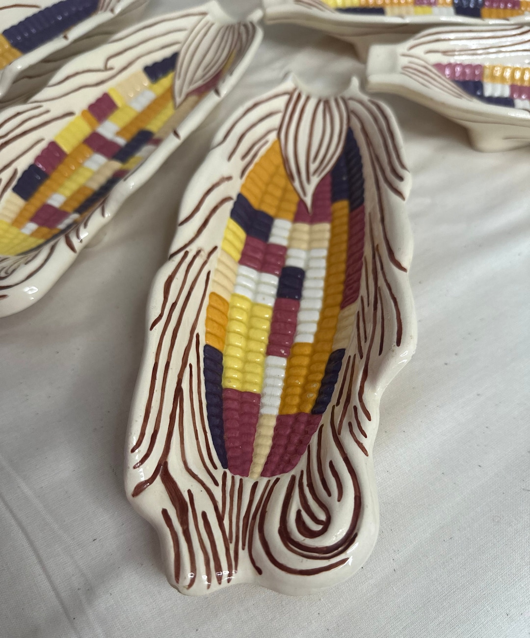 Set of Six, Vintage Evan’s Ware Heirloom Corn Dishes - Etsy