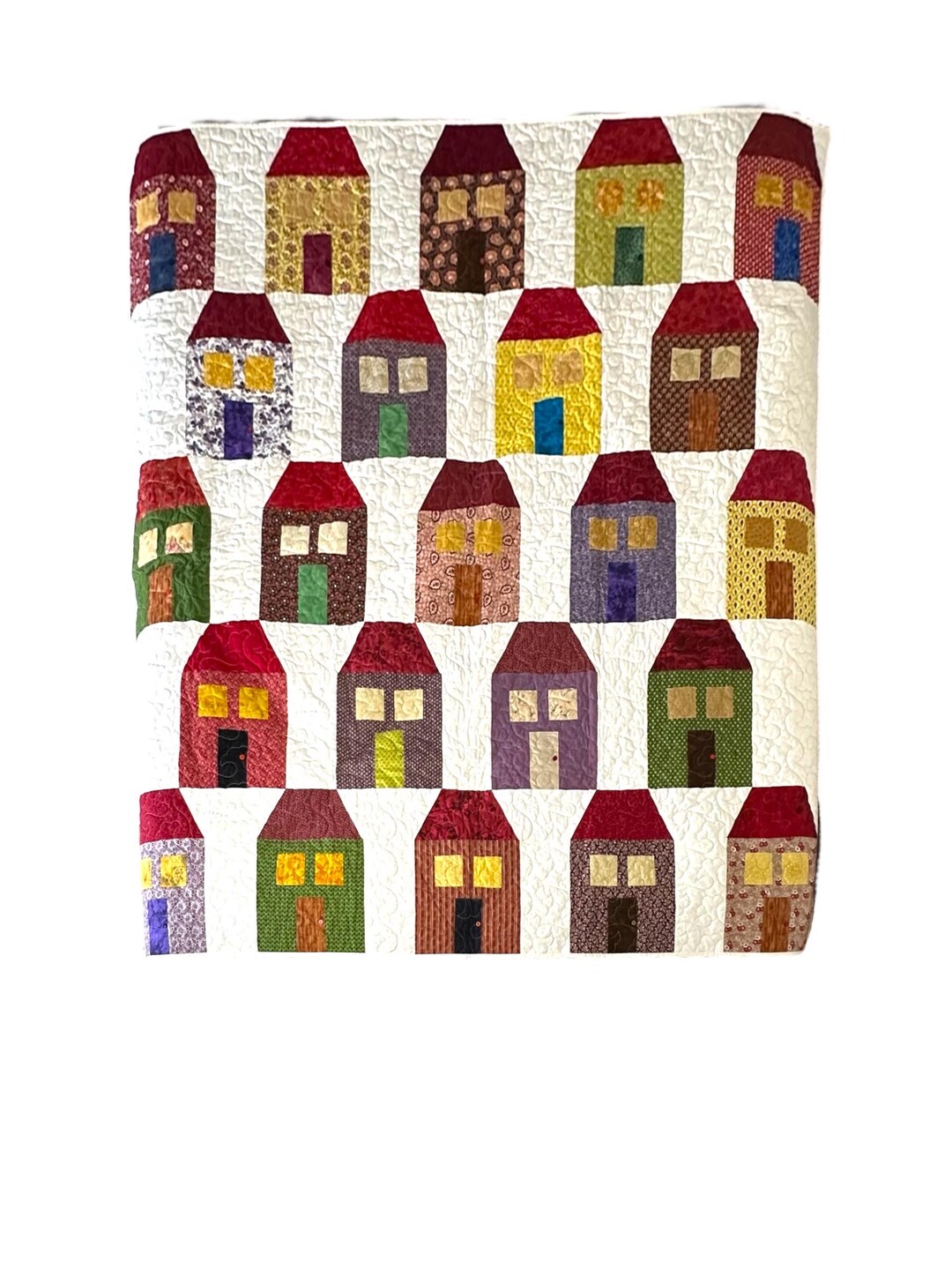 Handmade Quilt, Won’t You Be My Neighbor? House Pattern Missouri Star ...