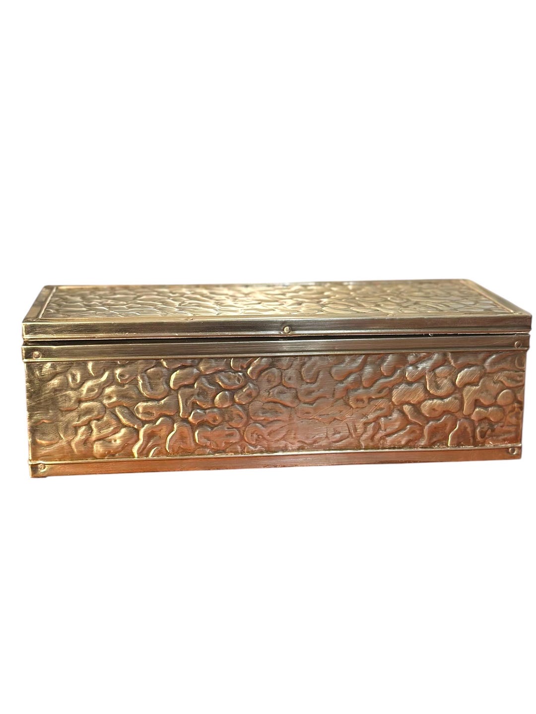 Vintage Textured Brass Kindling/fireplace/ Stash Box - Etsy