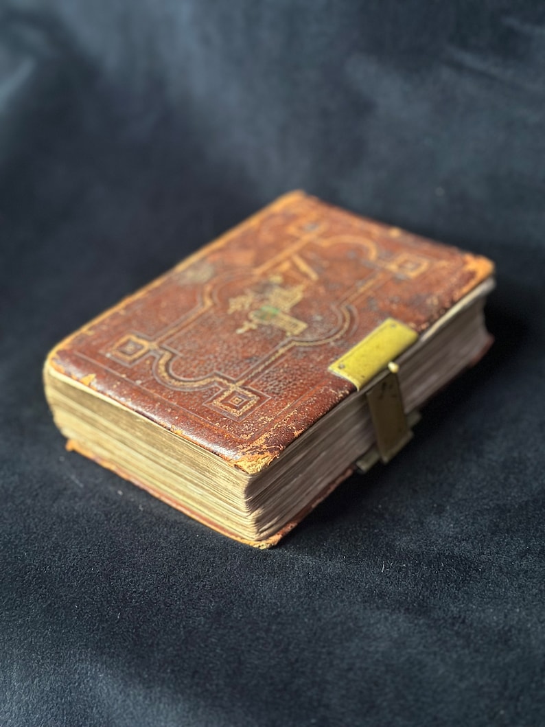 Antique Pocket Bible With Brass Clasp - Etsy