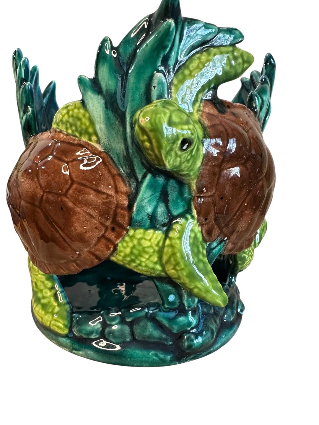 Majolica Sea Turtle Planter Oahu Hawaii 7” - Etsy