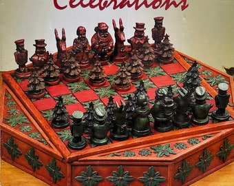 Vintage KIRKLAND Signature Wooden 34 Piece Christmas Chess Set - Etsy