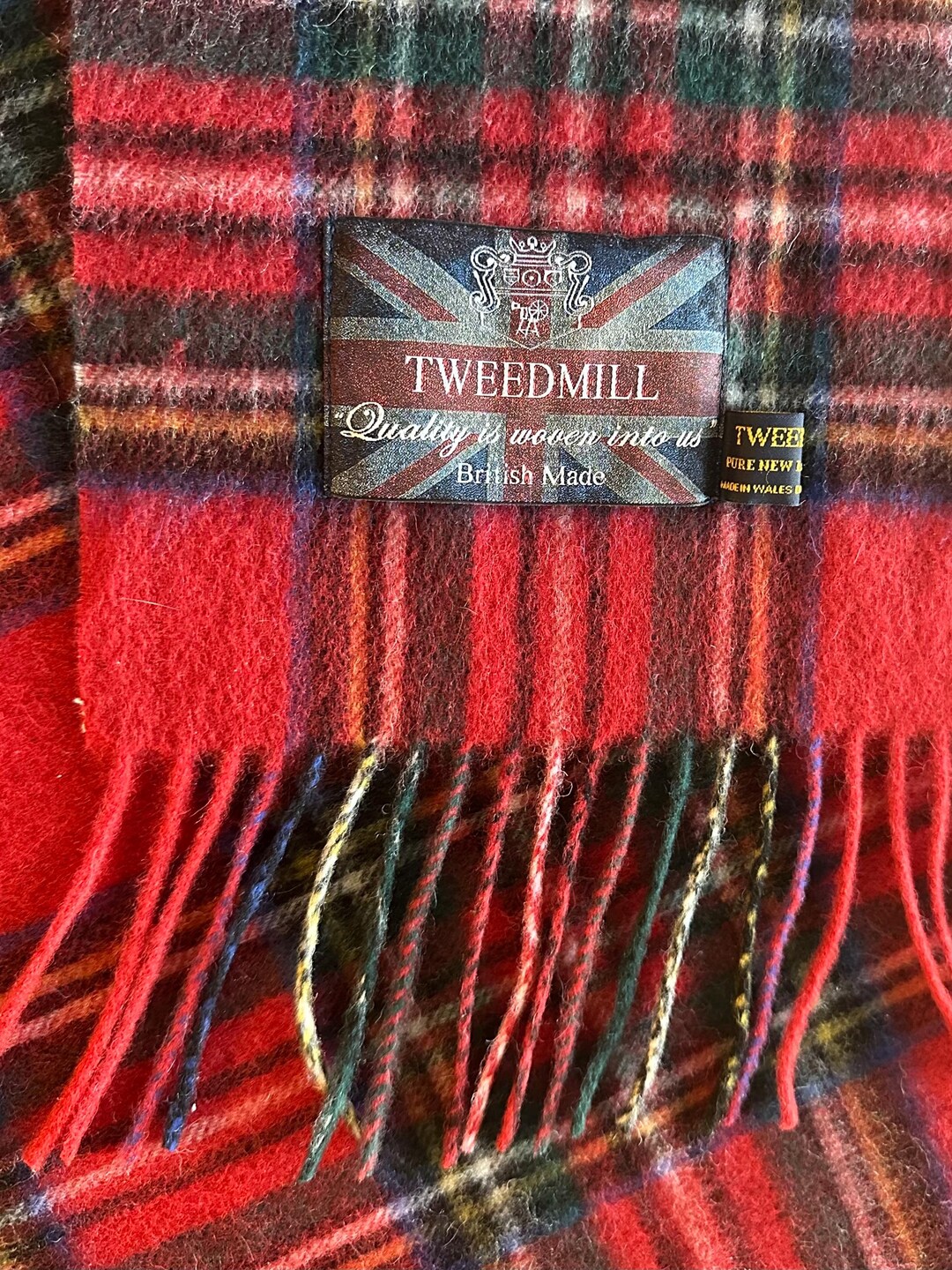 Vintage and Luxurious Royal Stewart Tartan Throw, Tweedmill Lambswool ...