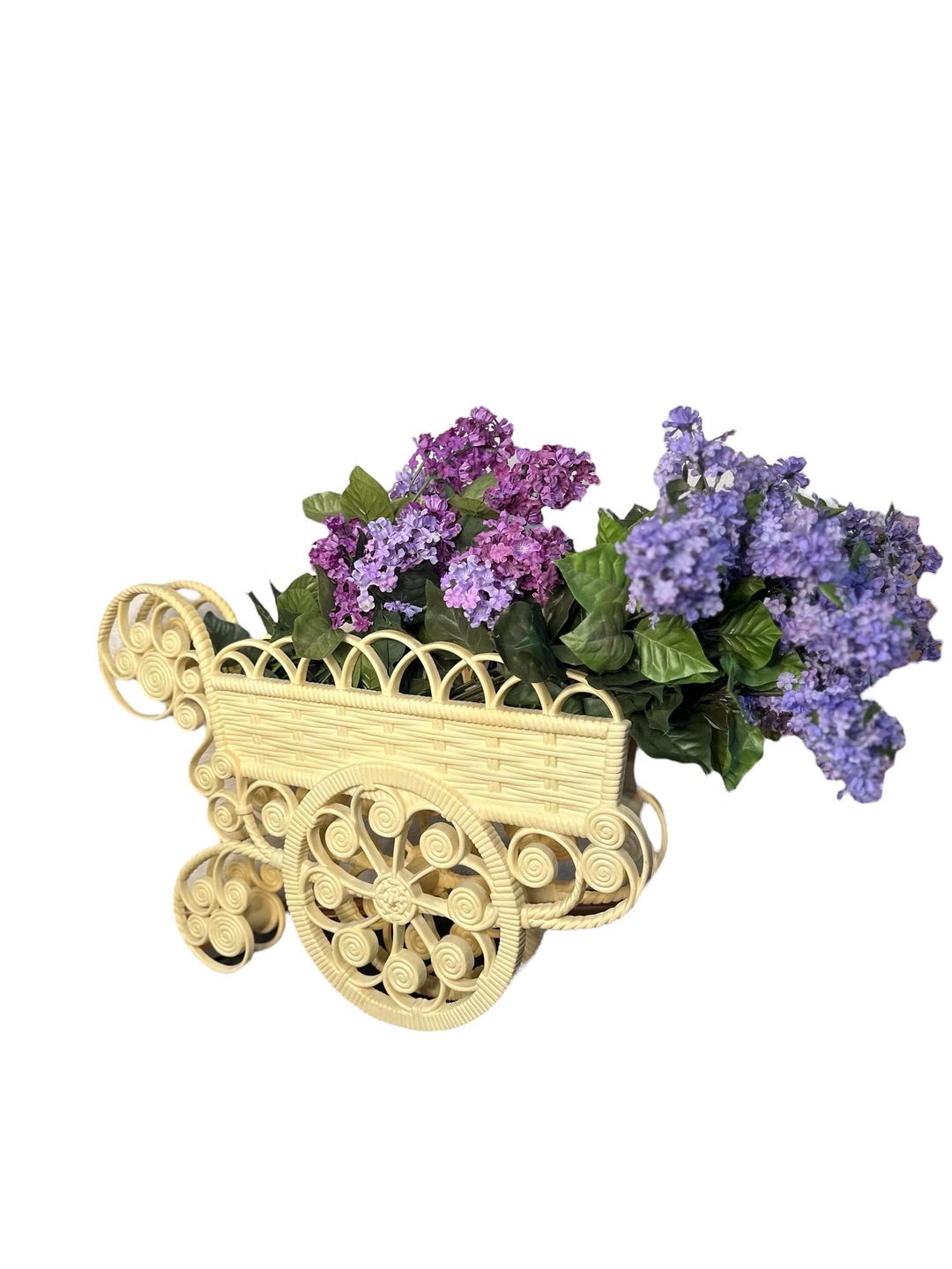 Cream Colored Burwood 3D Wall Plaque of a Flower Cart With Trough ...