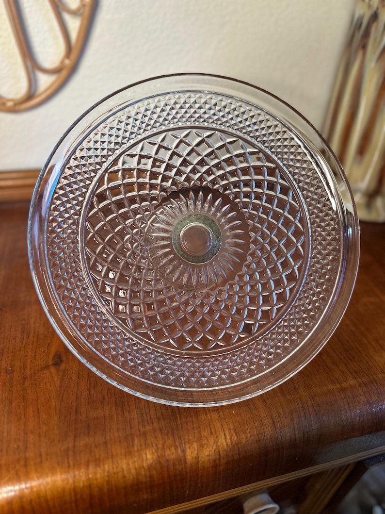 Vintage Wexford Anchor Hocking Clear Cake Plate - Etsy