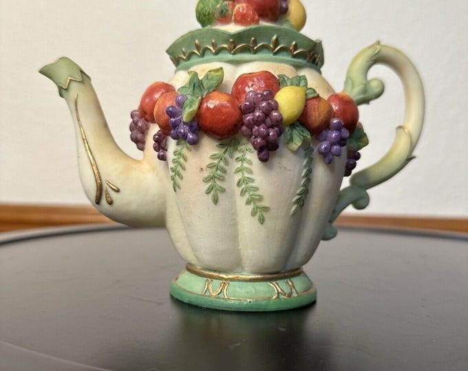 Vintage Blue Ridge Teapot Chocolate Pot Chintz Pattern Southern ...