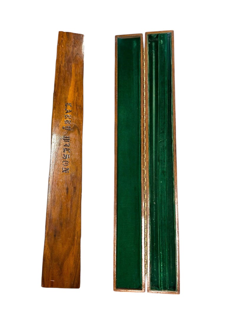 Vintage Hand Crafted Wooden Pool Cue Box With Brass Piano Hinge ...