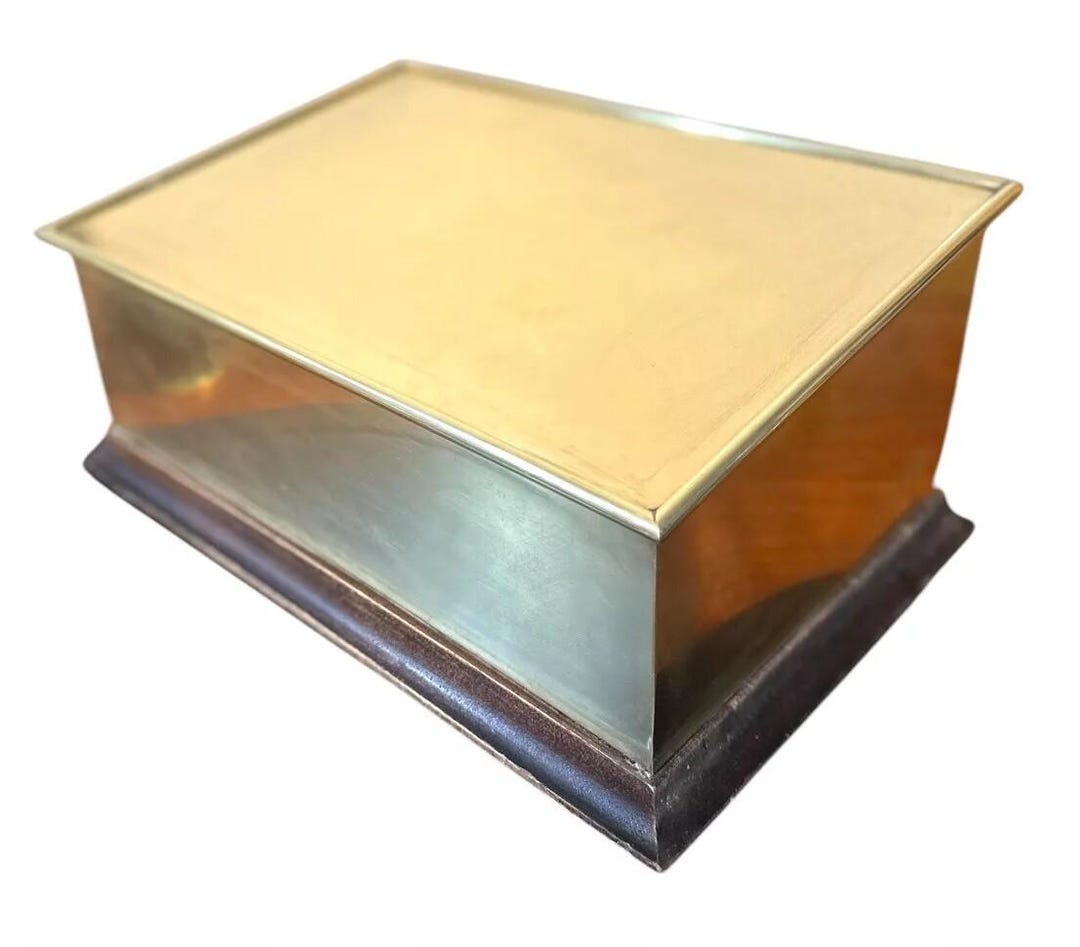 Sarreid 16” Polished Brass Box, Writing / Trinket / Bible / Accessories ...