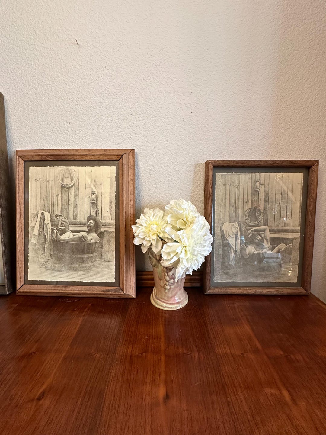 R Hendrickson Sepia Prints Large Framed Men in Tubs Beard & No Beard 13 ...